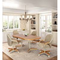 Caster Chair Company 5-Piece 42x[54/72] Oak Caster Castor Dining Set ...